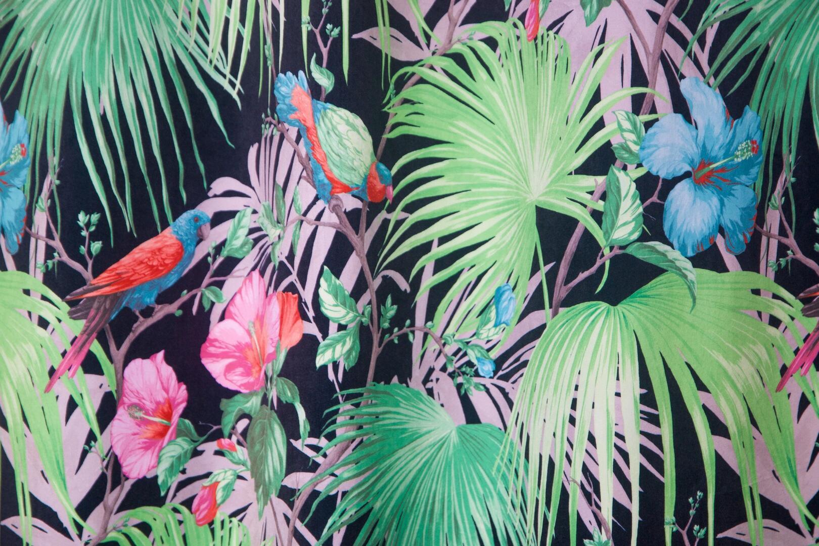 Tropical Paradise | Digitaal bedrukte velourse gordijnstof